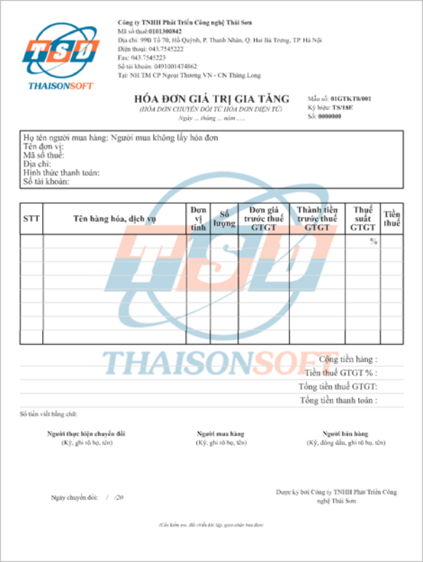 Chữ Ký Người Chuyển đổi Trên Hóa đơn điện Tử Có Bắt Buộc Không